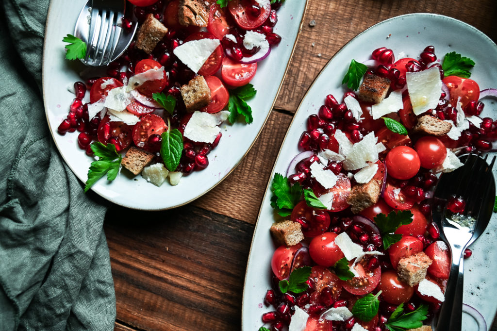 Tomaten Granatapfel Salat Homemade